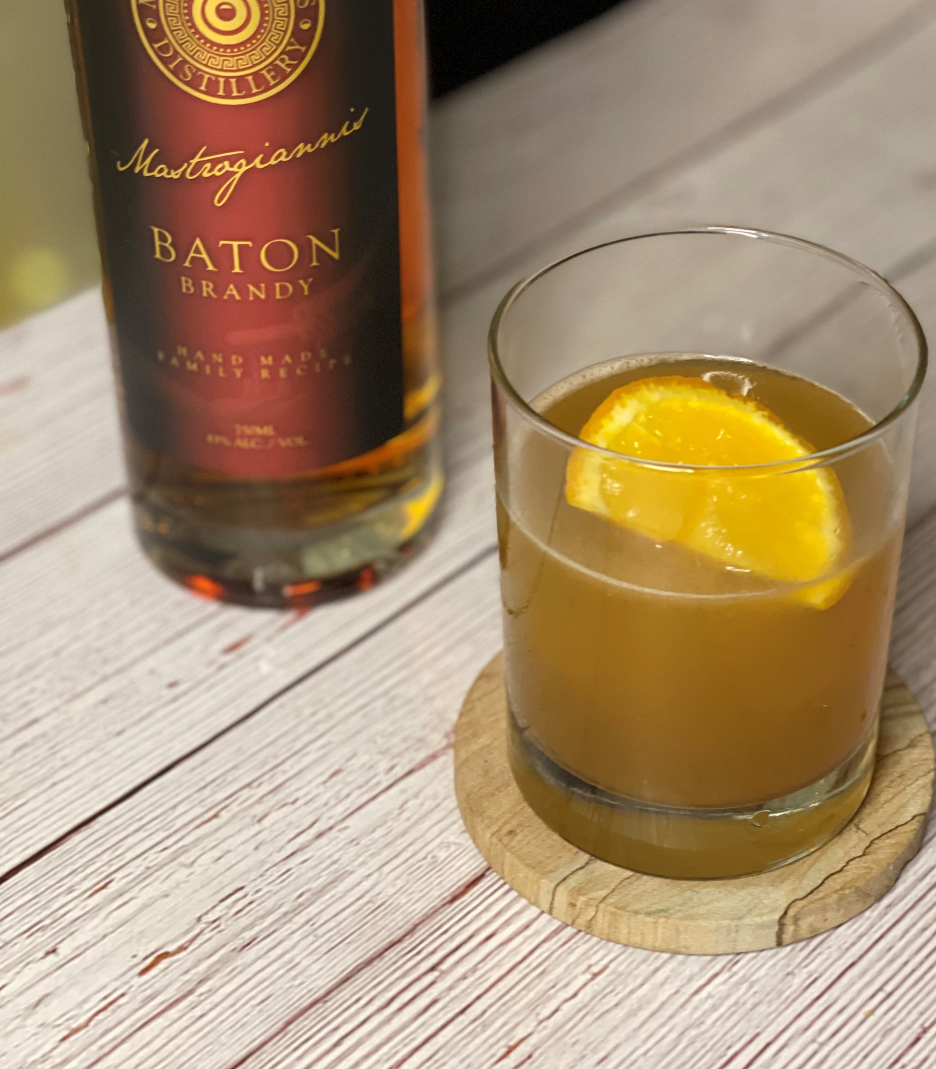 Baton Brandy Orange Maple Old Fashioned – Mastrogiannis Distillery & Winery